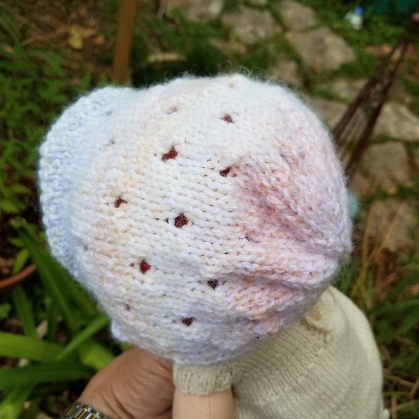 Eyelet Baby Bonnet KNITTING PATTERN / Baby Bonnet Patterns/newborn Knit ...