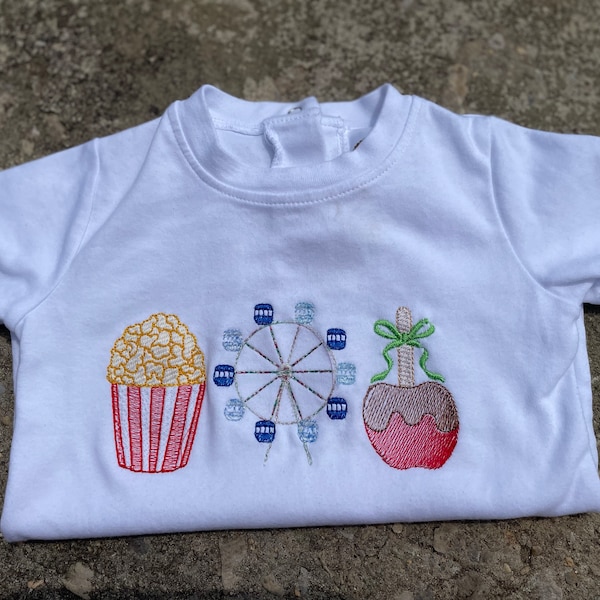 Fair Trio Sketch Embroidery Design: Summer Fun (digital Design File) - Etsy