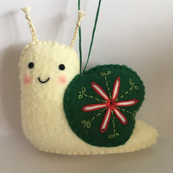 Felt PDF Sewing Pattern - Felt Embroidered Snail - Easy Sewing Pattern ...