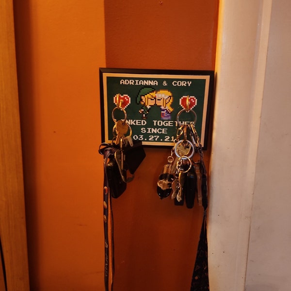 Zelda Link Personalized Anniversary Key Holder Keys Organizer Hanger ...