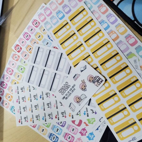 52 Week Savings Challenge Stickers | Functional Planner Stickers | F36 ...