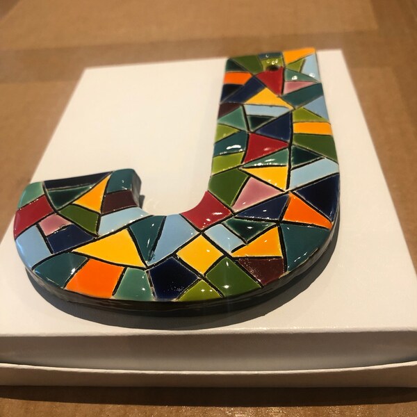 Custom Mosaic Ceramic Letters, Wall Decor Ornament, Personalized Word ...