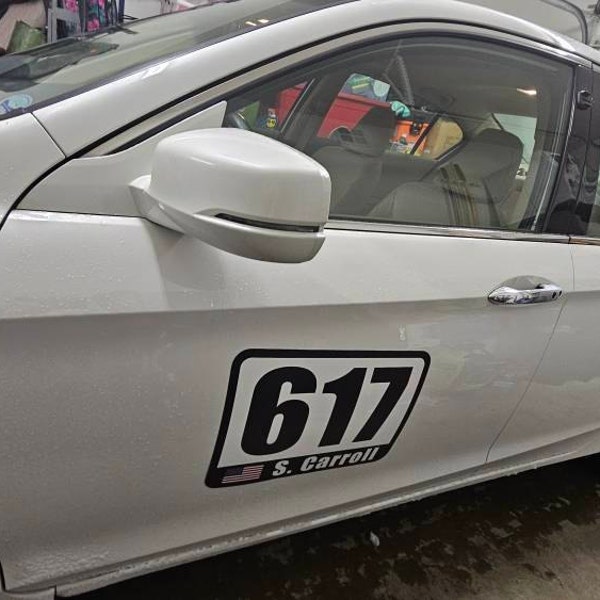 1 Piece Custom Autocross Car Racing Numbers Sticker Vinyl Race Decal 6 ...