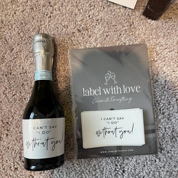 Boho Baby Shower Mini Champagne Labels, Wildflower Pop It When She Pops ...