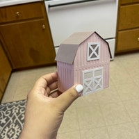 3D Barn Box Template | 3D Papercut SVG Box Cut File | Cricut Silhouette ...