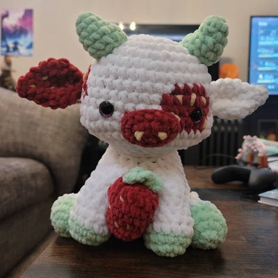 Amigurumi Cow Pattern, Plush Pattern, Stuffed Cow Toy, Cow, Crochet Cow ...