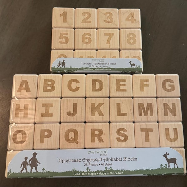 12 Pc ASL Number Blocks With Braille | American Sign Language Blocks ...