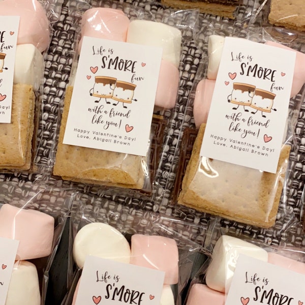 Printable S'mores Valentine's Day Gift Tags, Life is More Fun With A ...