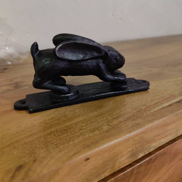 Iron Rabbit Wall Hook, Metal Wall Decor, Metal Wall Hook, Iron Wall ...