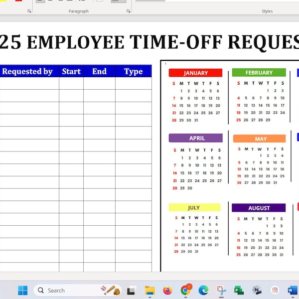 2026 Biweekly Payroll Calendar: Editable MS Word & Excel, Google Docs and Sheets (digital ...