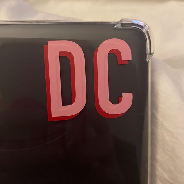 Double Layer Monogram Vinyl Decal - Two Color Vinyl - Shadow Block ...