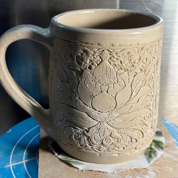 Clay Tile Roller - Lotus Bloom - Etsy