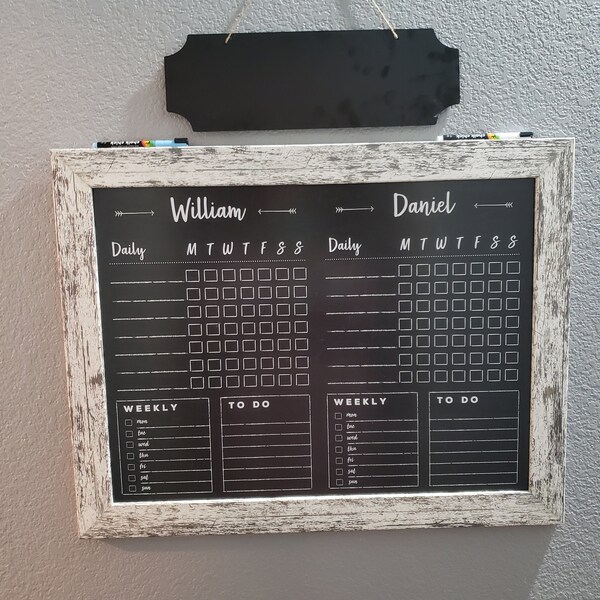 Chalkboard Chore Chart MEDIUM Dry Erase Chore Chart 18407 - Etsy