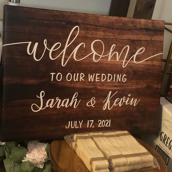 Wooden Wedding Welcome Signs, Bridal Shower, Painted on Canvas, Rustic ... Wooden Wedding Welcome Signs, Bridal Shower, Painted on Canvas, Rustic ...