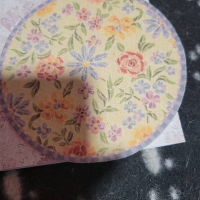 Pink Flower Dollhouse Rug - Etsy