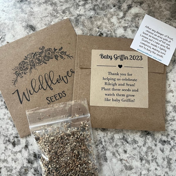 Forget Me Not Memorial Seed Packets Custom Funeral Favors Celebration ...