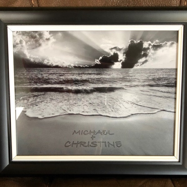 Names in the Sand Personalized Photo Romantic Beach Decor Personalized ...