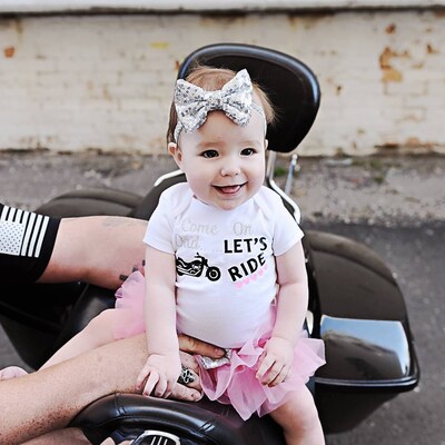 Baby Girl Biker Outfit, Baby Girl Motorcycle Outfit, Daddys Biker Babe ...