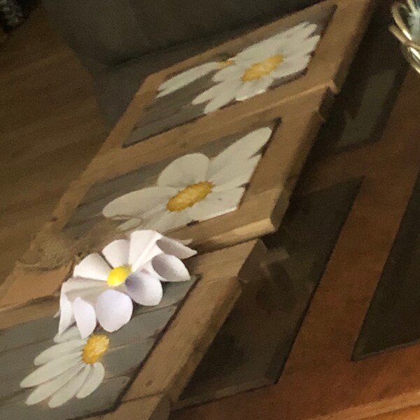 Daisy Art, Farmhouse Decor Rustic Country, Daisy Artwork, Farmhouse ...