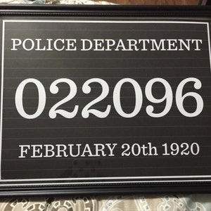 DIY Mugshot Sign Mugshot Template Unlimited Personal Use Instant ...