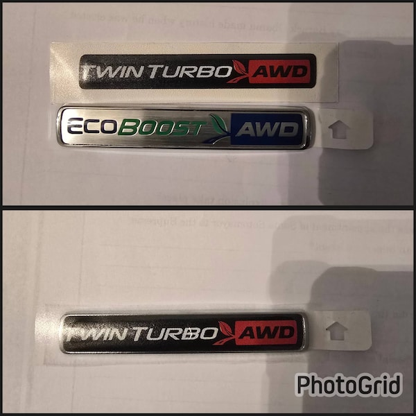 Gel Coated (domed) FORD ECOBEAST Emblem Overlays Ecoboost Eco Boost ...