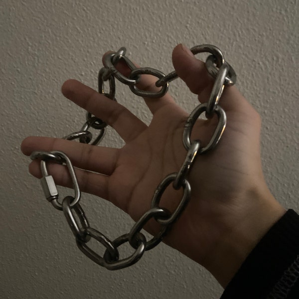 Stainless Steel Chain Necklace | Heavy Duty Chunky Silver Thick Queer ...