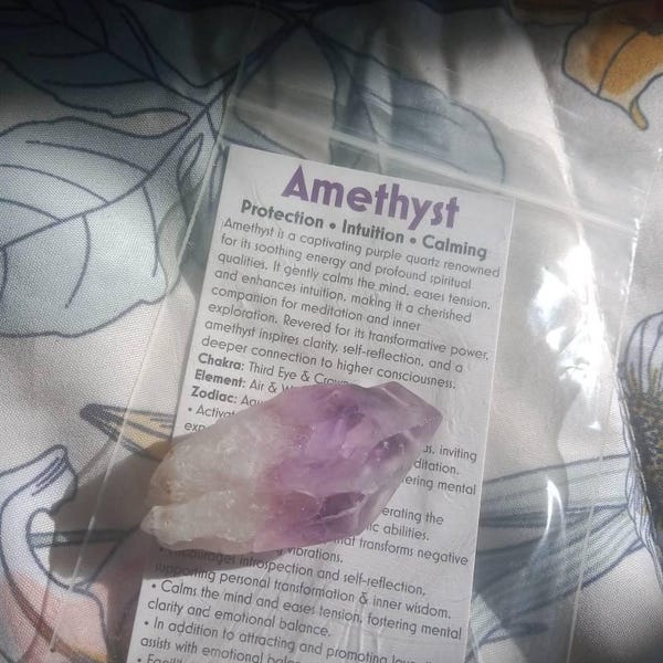 Raw Amethyst Crystal Point With Root (~1" - 4") - Amethyst Points - Raw ...