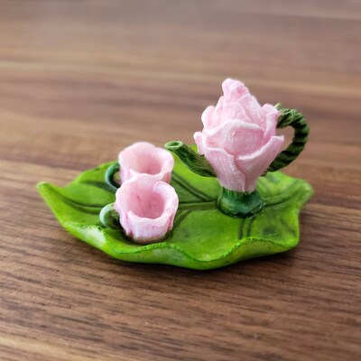 Flower Tea Set, Fairy Garden Tea Set, Mini Tea Set, Dollhouse Tea Set ...
