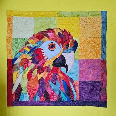 Patchwork Parrot Pattern , Quilt Block Parrot , Tropical Bird Quilt ...