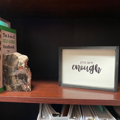 You Are Enough Framed Wood Sign Motivational Sign - Etsy