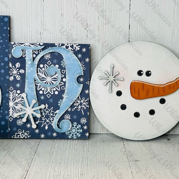 Snow Word Block SVG | Christmas Word Block SVG | SVG File | Laser Cut ...