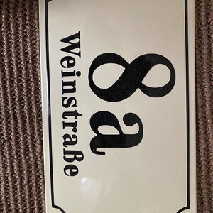 Personalised Enamel Address Sign 12x22 Cm 4.7 X 8.7 New Porcelain House ...