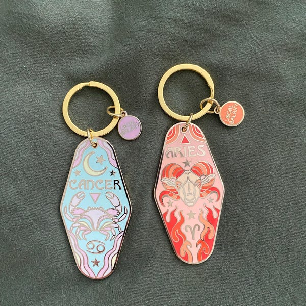 Cosmic Cowgirl Enamel Boot Keychain - Serpent Crescent Moon - Black ...