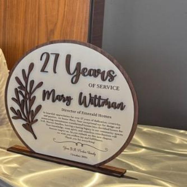 Engraved Retirement Plaque: Personalized Farewell Gift - Etsy