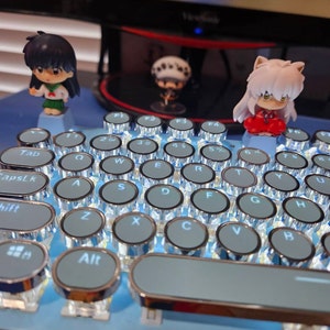 White Graffiti Keycaps Set, Mechanical Keyboard Keycaps Set, XDA PBT ...