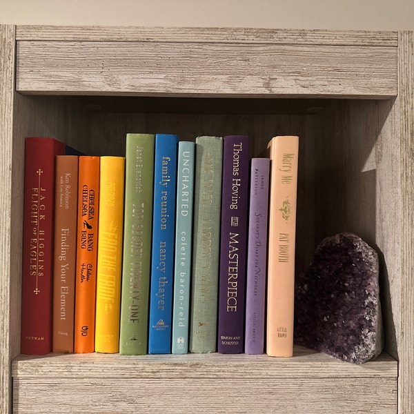 Custom Decorative Books by Color: Colorful Bookshelf Decor - Etsy