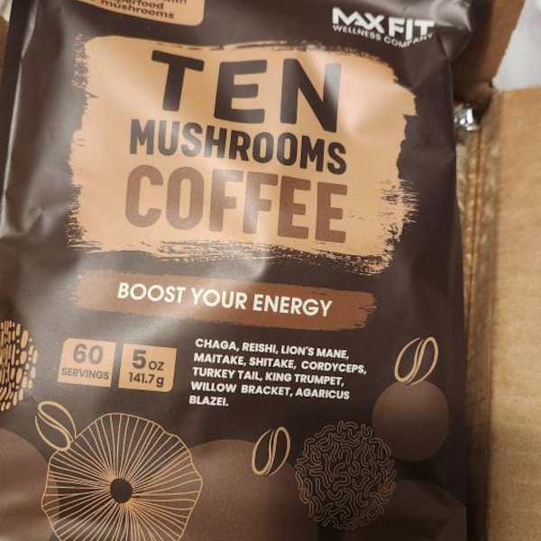 Mushrooms Instant Coffee Organic 60 Servings / Immune Boosting Coffee ...