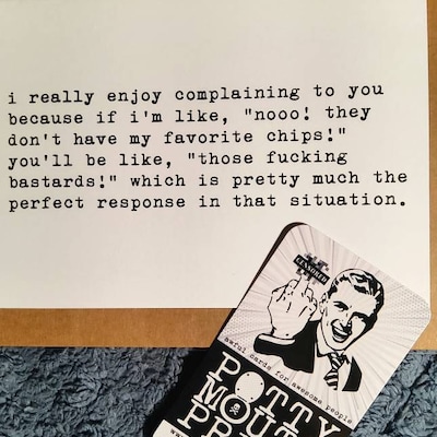 Really Enjoy Complaining to You // Funny & Sarcastic Card Friendship ...