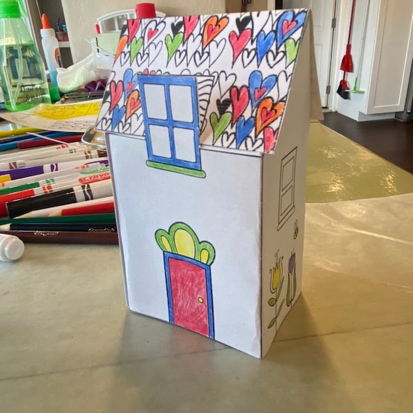 Printable Paper Houses: Color, Cut & Create Activity (digital Download ...