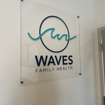 Custom Square Acrylic Business Logo Sign Custom Logo Sign for Business ...