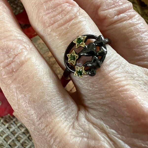 925 Carved Face, Black Onyx Rings, Sterling Silver Black Onyx Carving ...