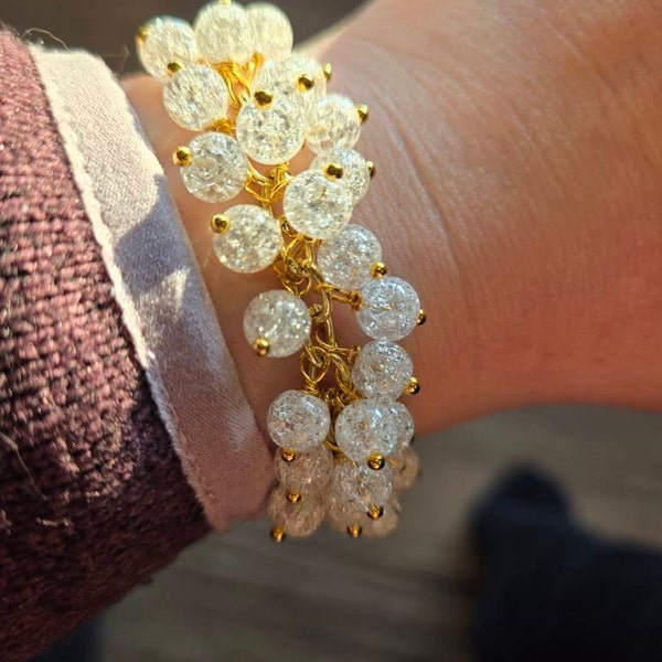 Star Cha Cha Bracelet, Nebula Color Mix, Half Mirrored Glass Beaded ...