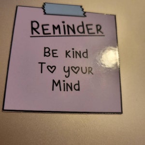 Mental Health Sticky Note Stickers / Mental Health Reminder Stickers ...