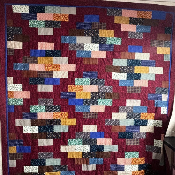 PDF PATTERN Staggered Bricks Quilt..4 Design Variations -- Baby, Lap ...