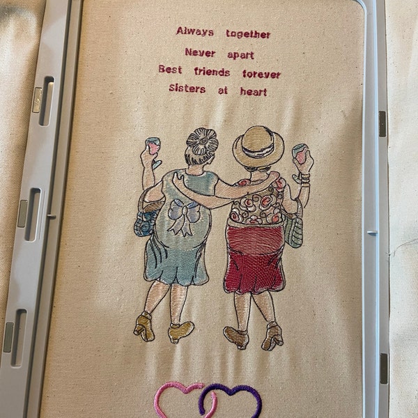 FRIENDS FOREVER EMBROIDERY - Fits a 4x4", 5x7" & 8x8" Hoop - Machine ...