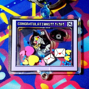 Spamton Deltarune Shaker Charm Keychain Acrylic Openable - Etsy