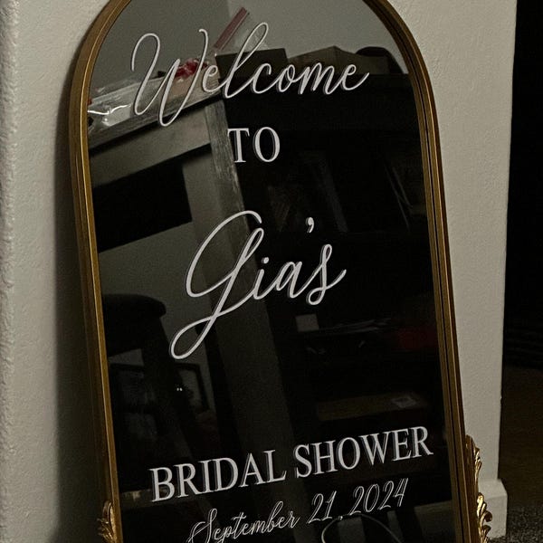 Vinyl Mirror Decal, Wedding Mirror Sticker, Custom Mirror, Diy Wedding ...