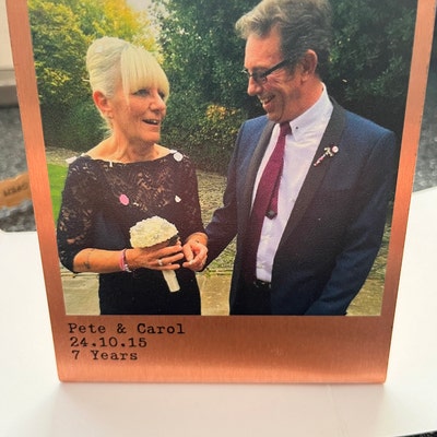 Personalised Solid Copper Photo Print - Etsy