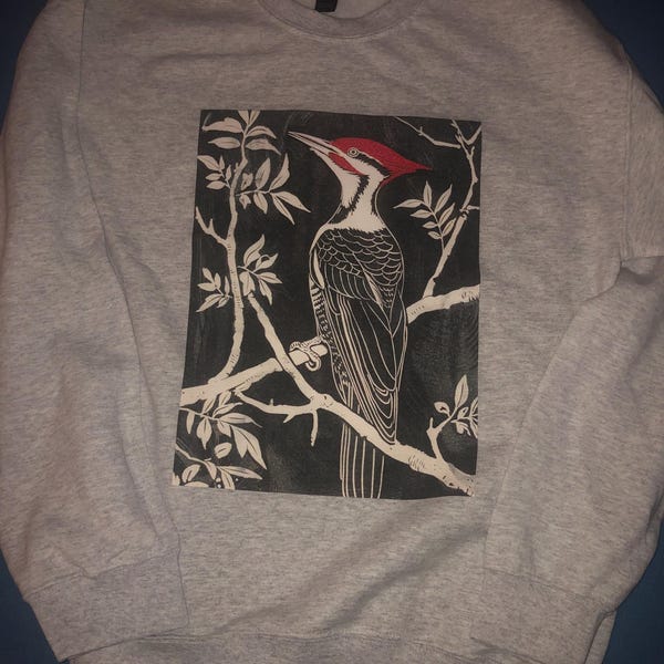 Celestial Crow Block Print Sweatshirt | Crow Sweatshirt | Blackbird ...