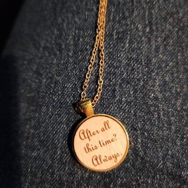 After All This Time? Always Necklace. Laser Engraved Wood. Wedding, Men ...